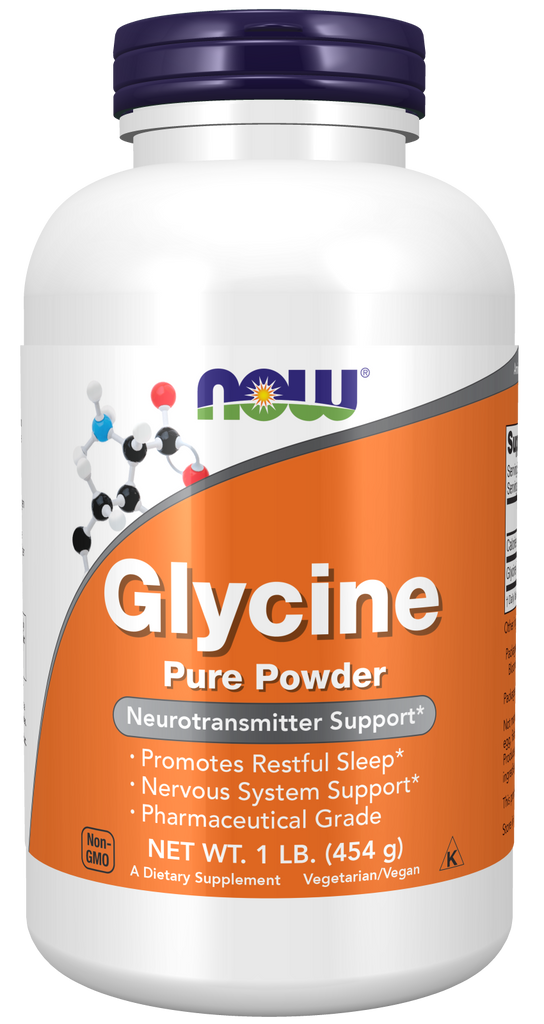 NOW Glycine Pure Powder 1 lb. - Human Nature LLC